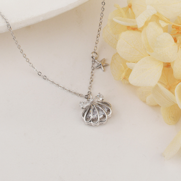 Нежно сребърно колие мида 2700000059524 | колекция Delicate Silver ...