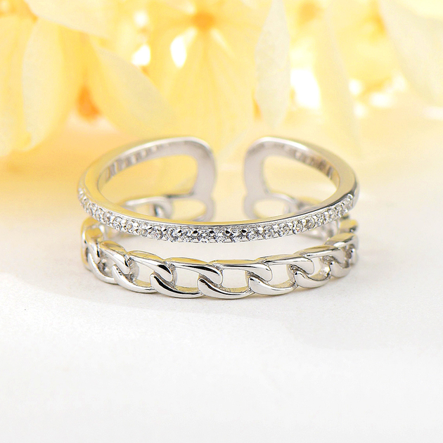 Сребърен пръстен верига | колекция Delicate Silver | Бижута Invoke