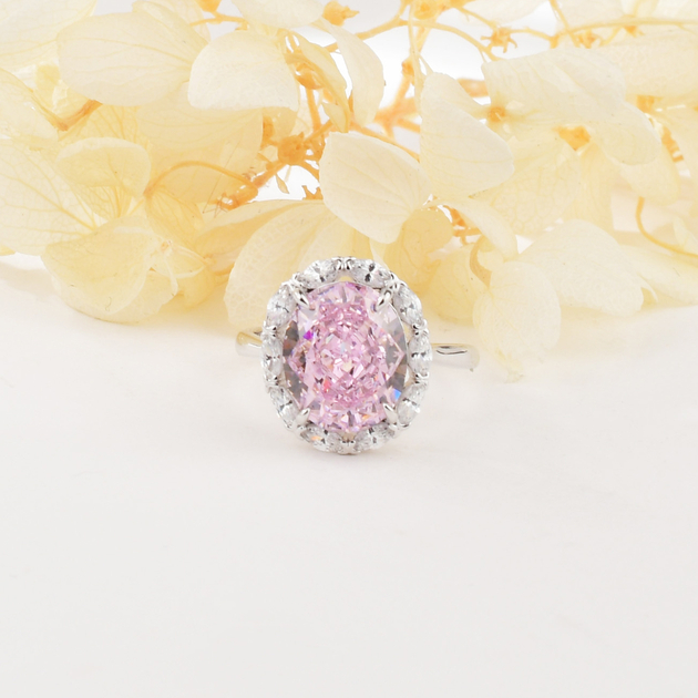 Овален пръстен crushed ice розов - Invoke.bg | Бижута Invoke