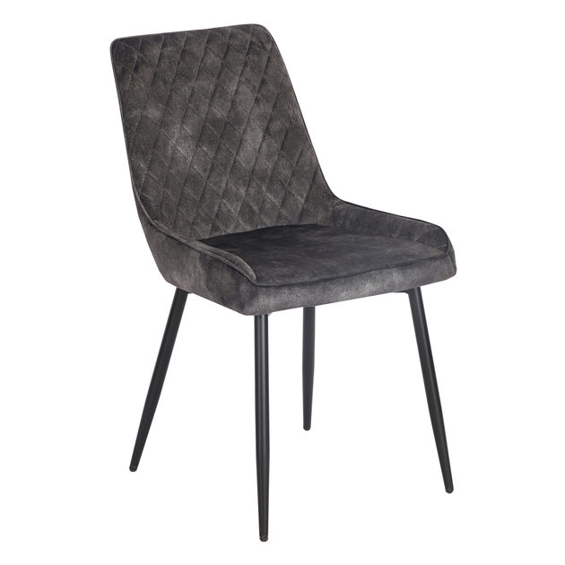 SANDRA CHAIR SILK VELVET GREY METAL BLACK E1 PRC | Maison.bg - Concept ...