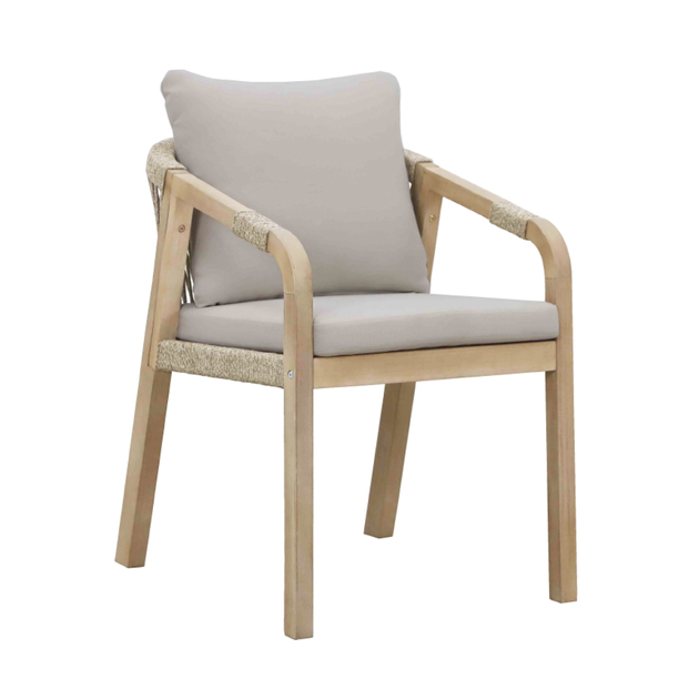 TERRAZZO CHAIR WOOD ACACIA BEIGE 66x55xH75cm VN | Maison.bg - Concept ...