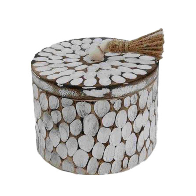 AMAR BOX STORAGE 16x16x12 WOOD BROWN WHITE | Maison.bg - Concept & Objet