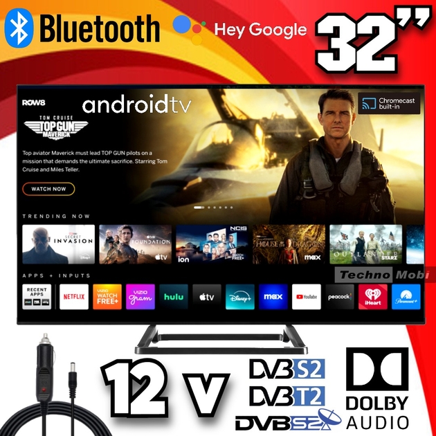 Смарт телевизор на 12 волта, Android TS32FLSMG14, 32 инча, Wi-Fi, Google Play, Bluetooth ...