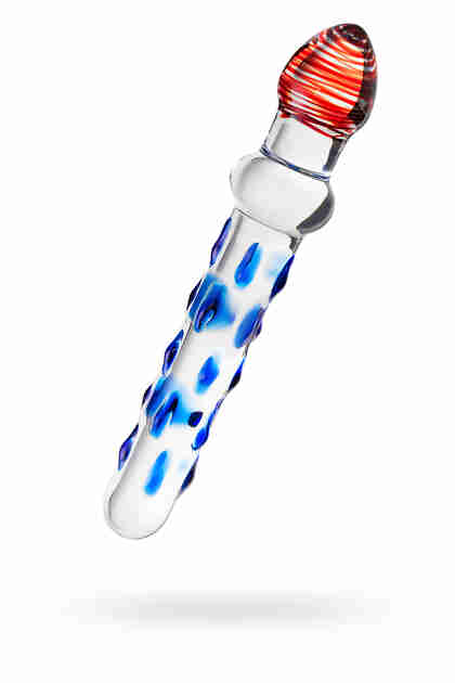 Двусторонний фаллоимитатор Sexus Glass, стекло, прозрачный, 20 см ...